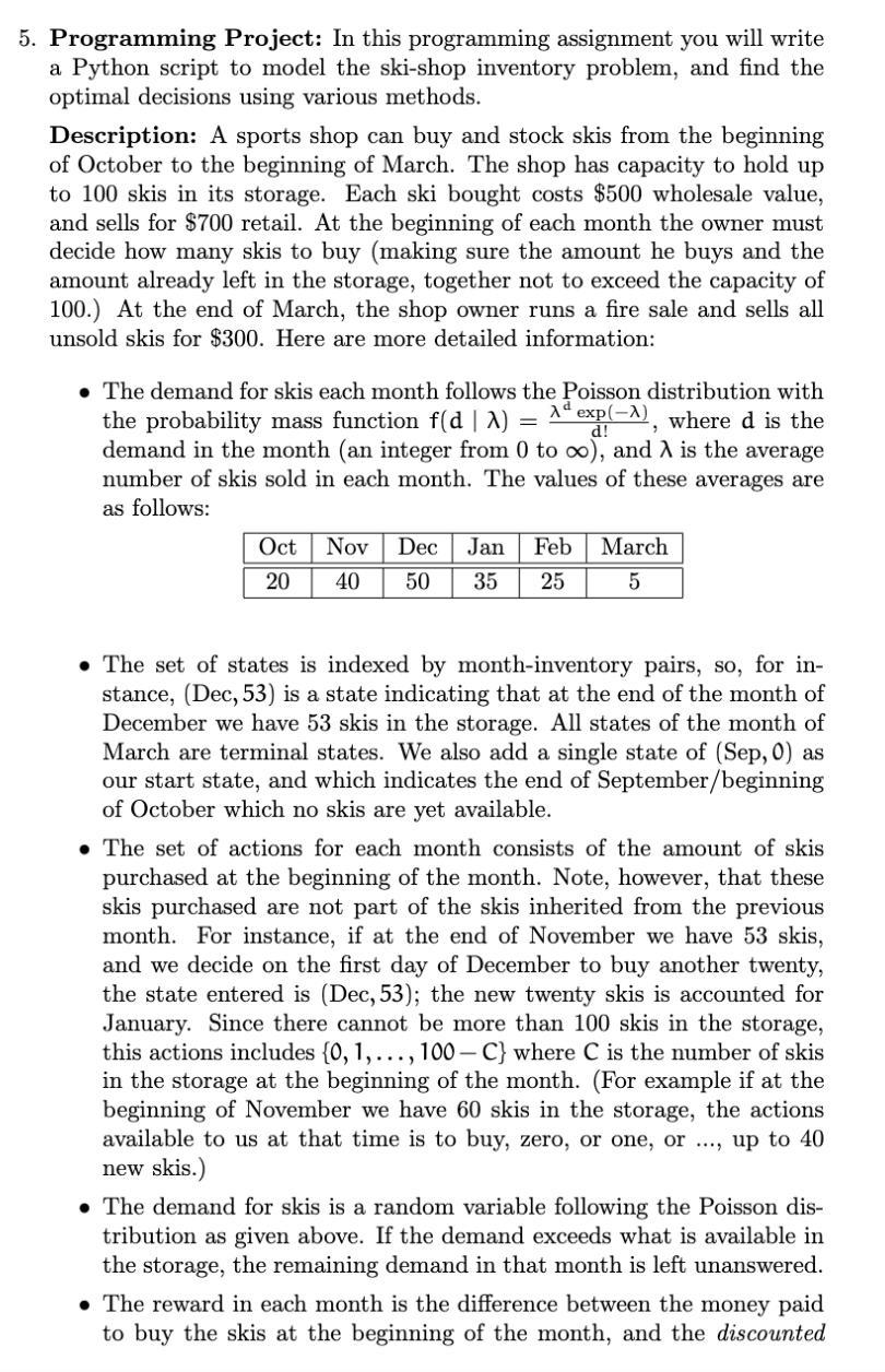 Solved 5 Programming Project In This Programming 