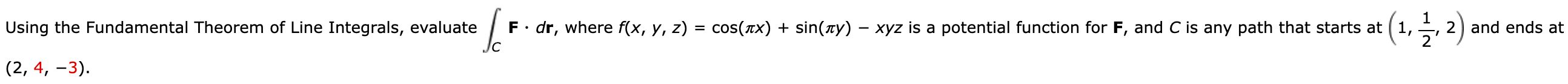 Solved Using the Fundamental Theorem of Line Integrals, | Chegg.com