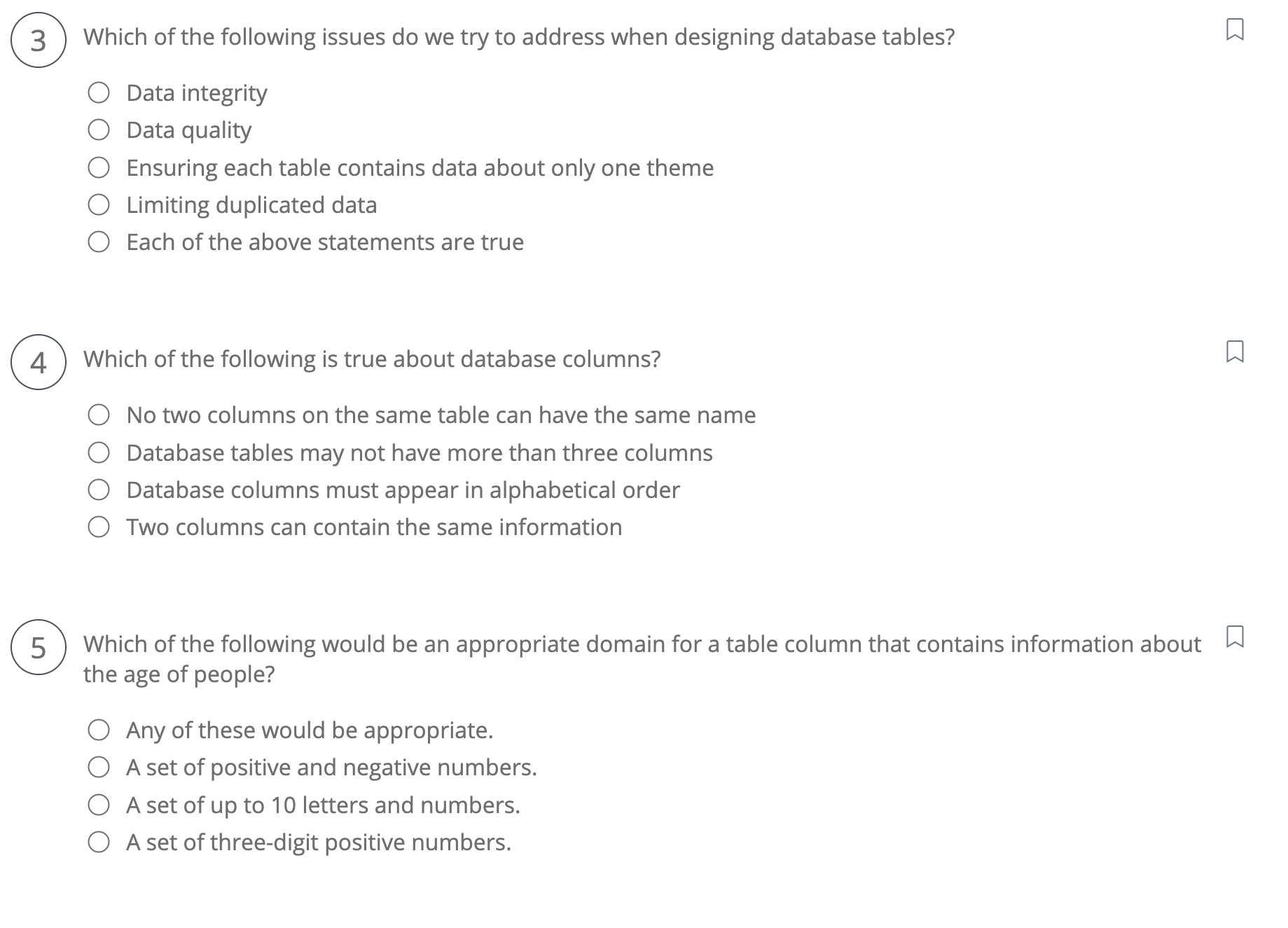 Solved Which of the following issues do we try to address | Chegg.com