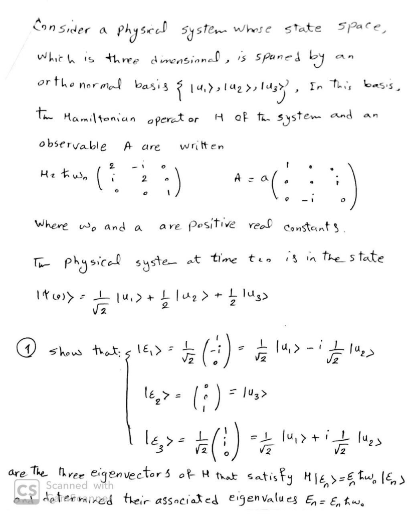 Solved onsider state 5pace, Physeed System whse an three | Chegg.com