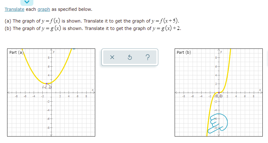 Solved Translate each graph as specified below. (a) The | Chegg.com