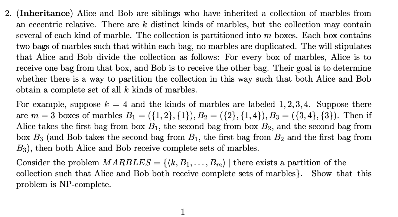 2. (Inheritance) Alice and Bob are siblings who have | Chegg.com
