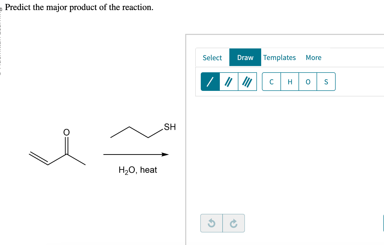 Solved Predict the major product of the reaction. H2O, heat | Chegg.com