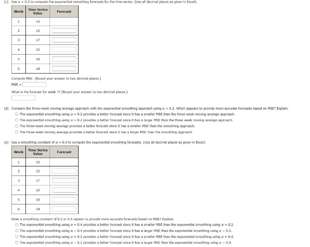 Solved (a) Construct a time series plot. O 1 2 3 Week 1 2 3 | Chegg.com