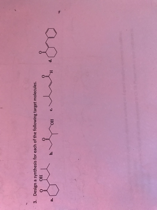 Solved Design a synthesis for each of the following target | Chegg.com