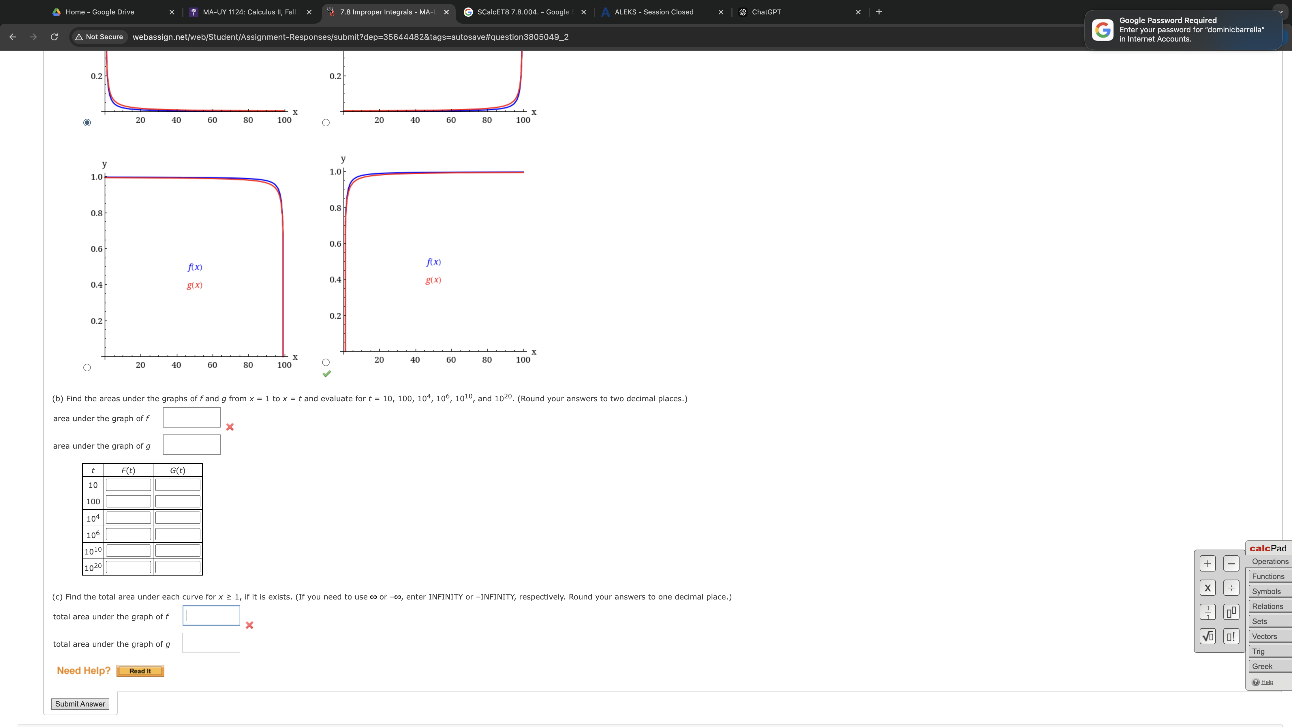 Solved (a) ﻿Graph the functions f(x)=0.27x1.1 ﻿and | Chegg.com