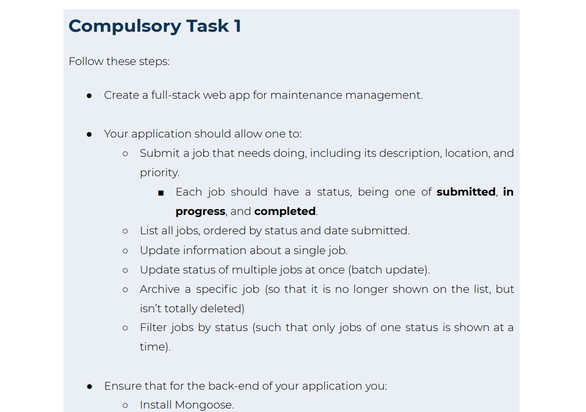Compulsory Task 1 Follow these steps: Create a | Chegg.com