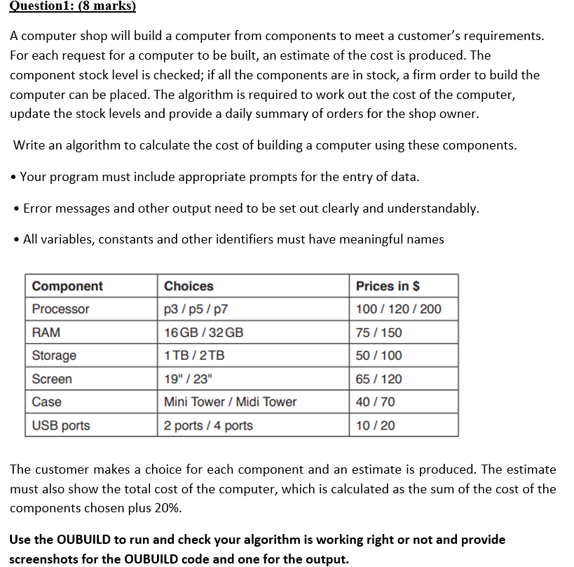 Solved Please note that the question must be answered with | Chegg.com