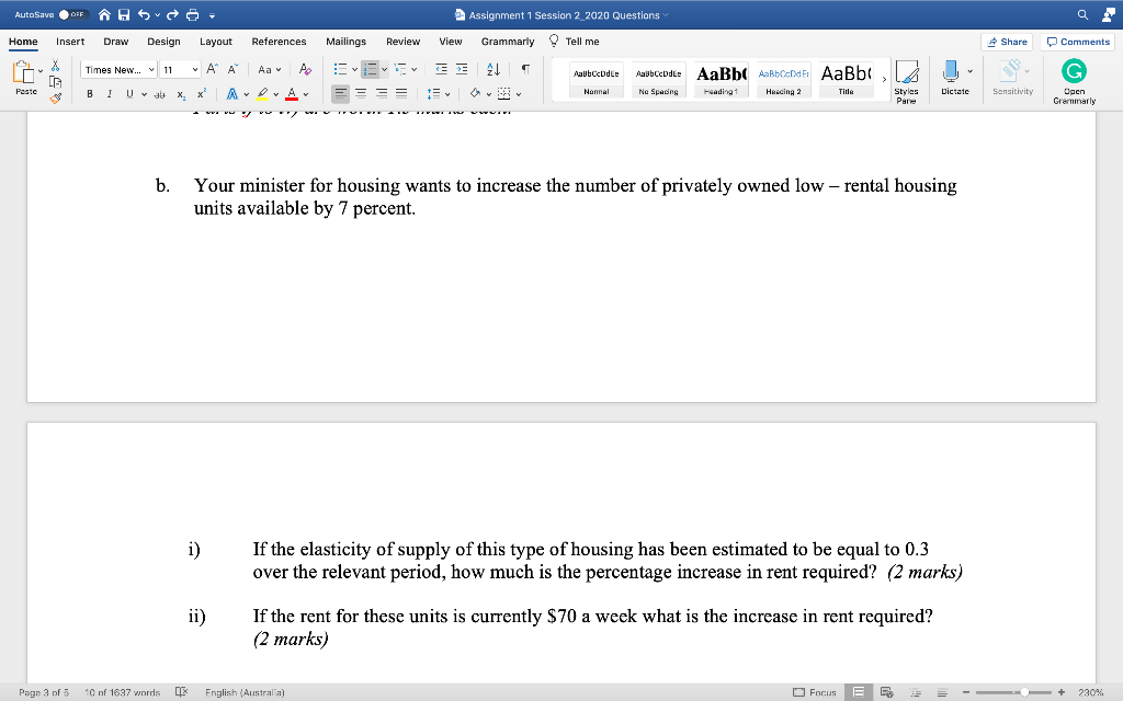 Solved AutoSave OFF OFF AS Assignment 1 Session 2_2020 | Chegg.com