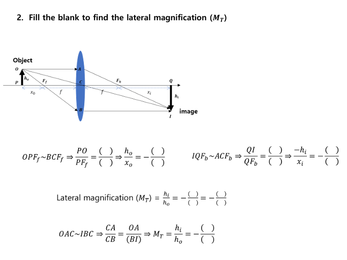 Solved Fill the blank to ﻿find the lateral magnification | Chegg.com