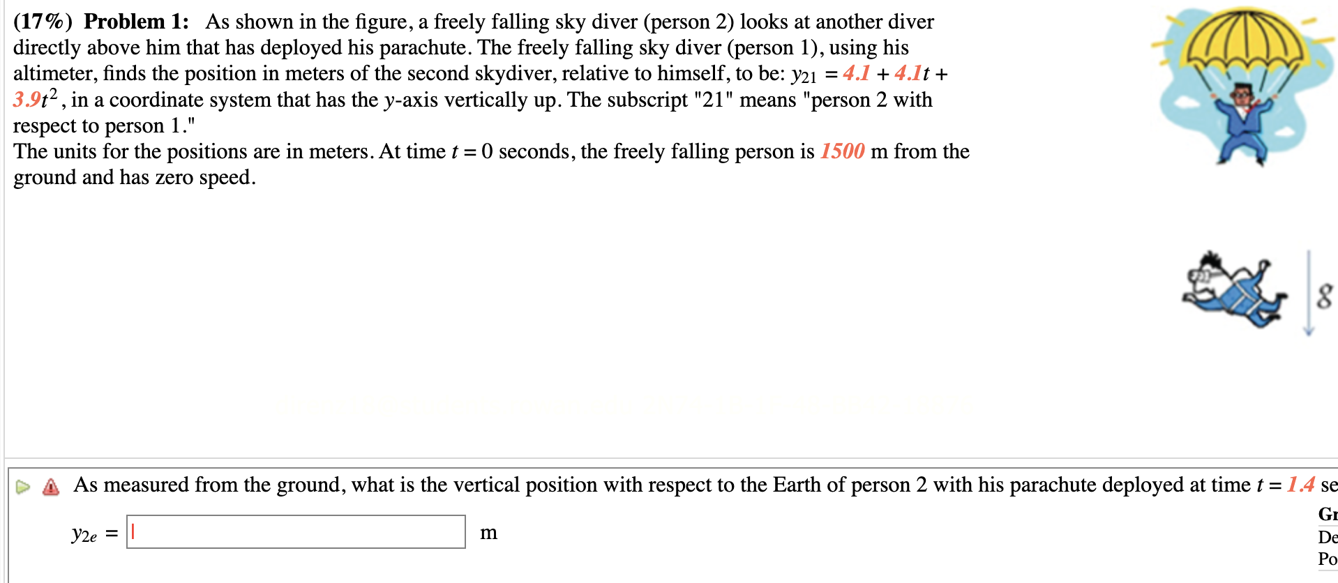 Solved (17\%) Problem 1: As shown in the figure, a freely | Chegg.com