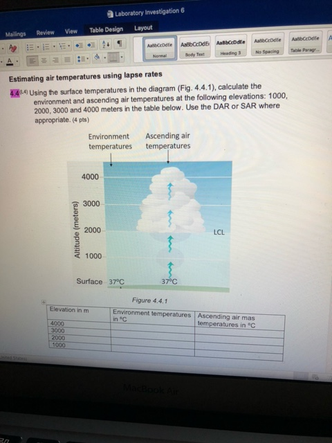 Laboratory Investigation 6 Table Design Layout | Chegg.com