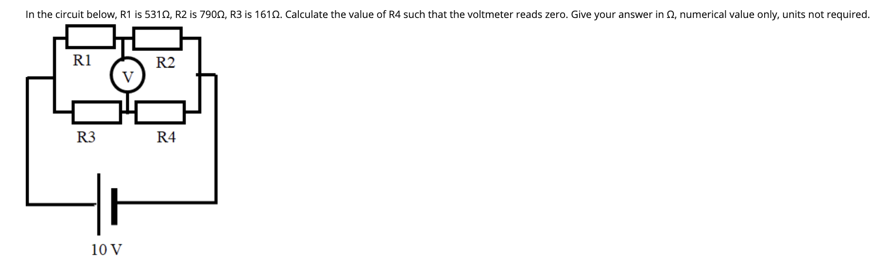 Solved In the circuit below, R1 is 531Ω,R2 is 790Ω,R3 is | Chegg.com