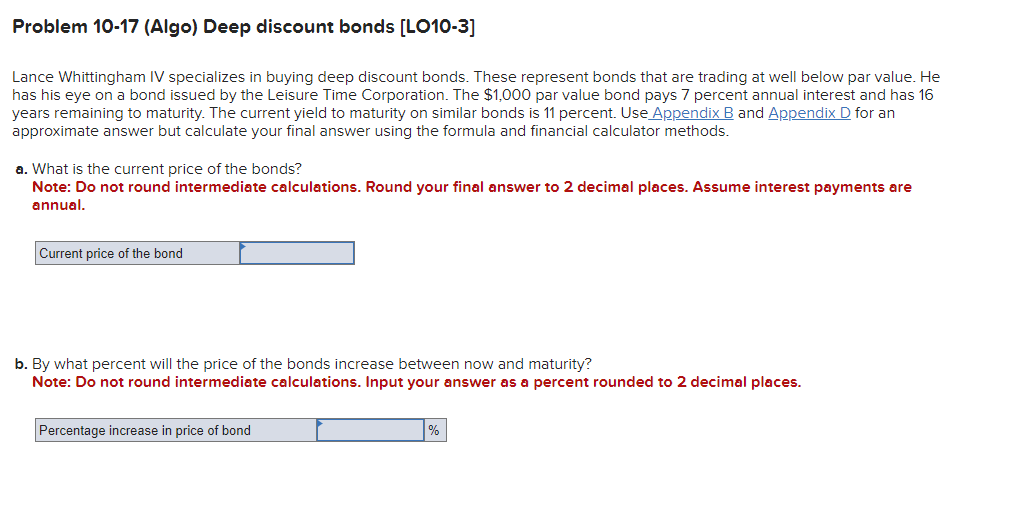Solved Lance Whittingham IV specializes in buying deep | Chegg.com
