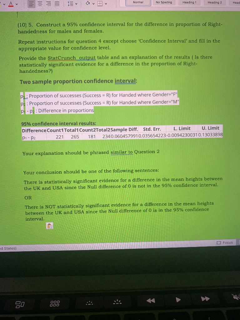 Solved Normal A Eva No Spacing Heading 1 he Head Heading 2 | Chegg.com
