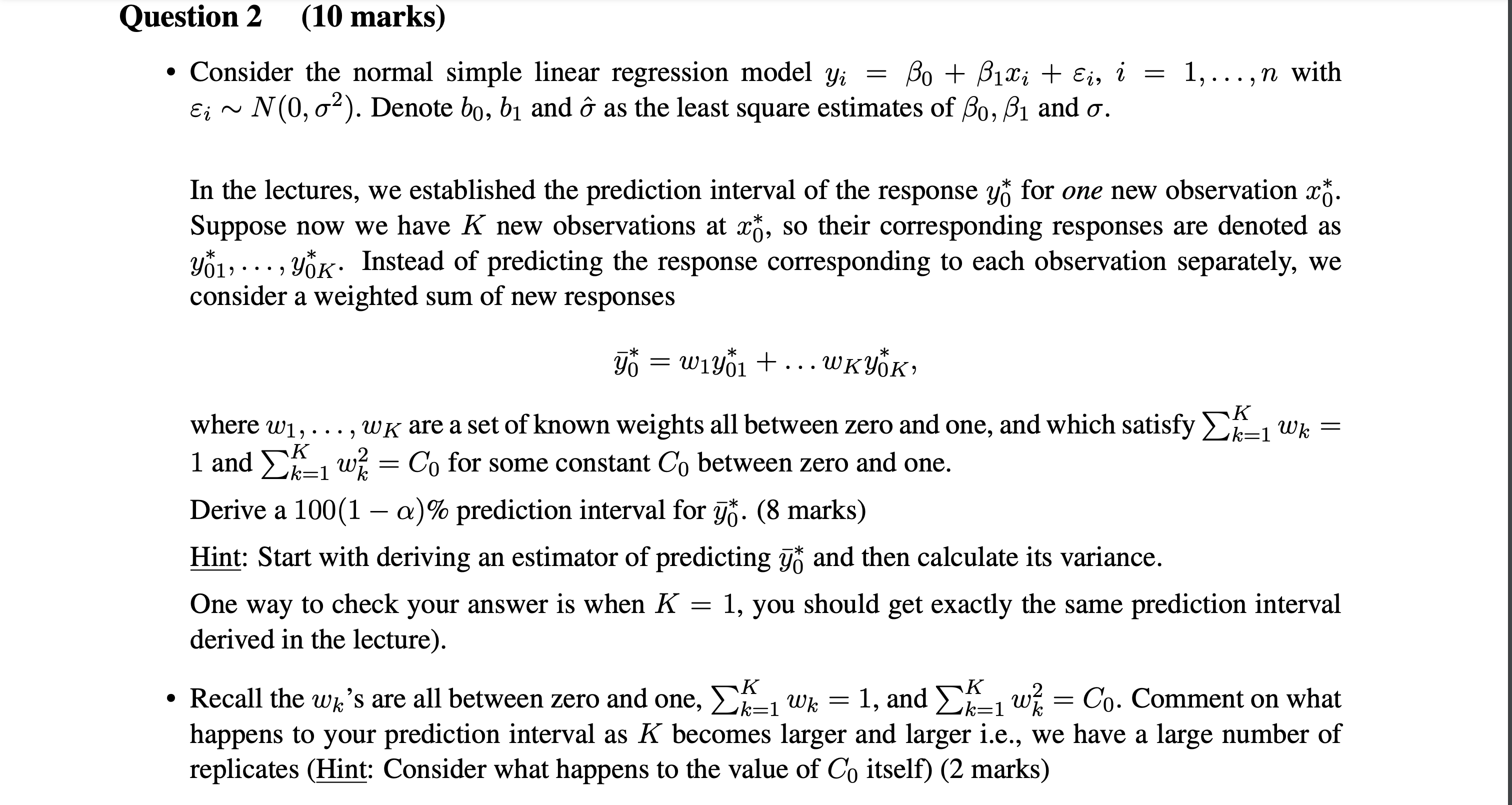 Solved - Consider the normal simple linear regression model | Chegg.com