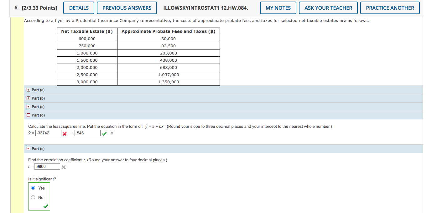 Solved 5. [2/3.33 Points] DETAILS PREVIOUS ANSWERS | Chegg.com
