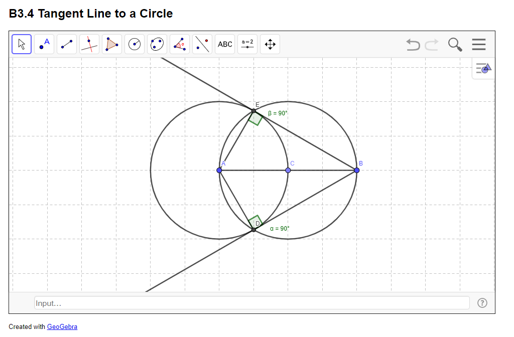 Solved Look at the circle you created that has point C (the | Chegg.com