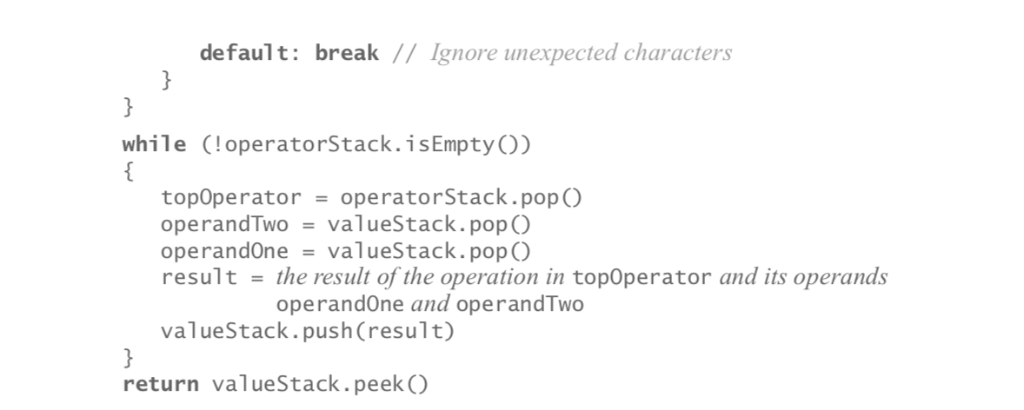 Algorithm evaluateInfix(infix) 7Evaluates an infix | Chegg.com
