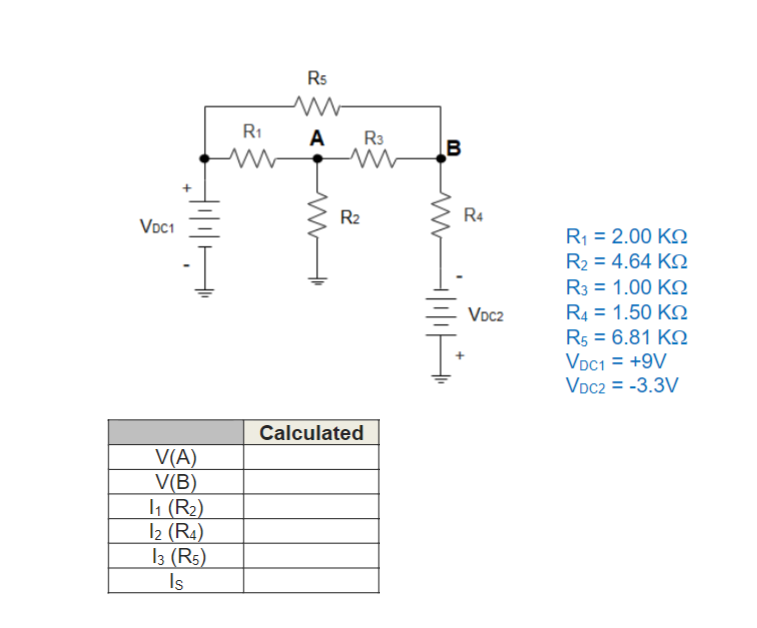 Solved Rs R1 w A R3 w M B w R2 R4 Voci 三| Voc2 R1 = 2.00 K2 | Chegg.com