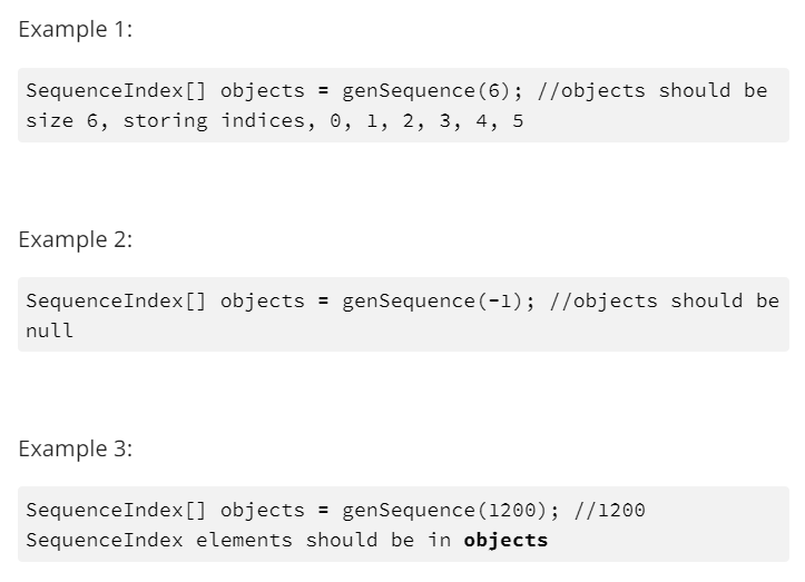 Solved Sequence Objects This problem is broken up into 2 | Chegg.com