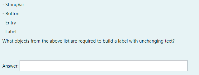 Solved Python In python you use _____ to create a graphical | Chegg.com
