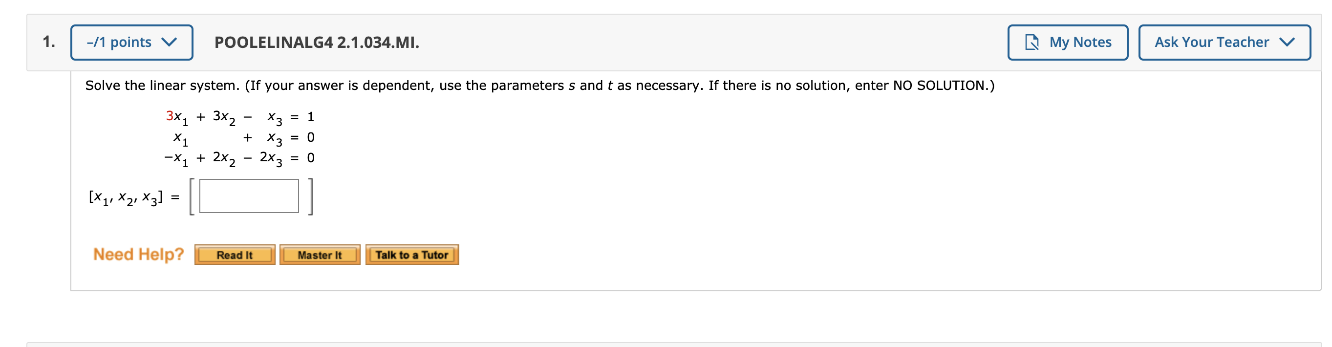 Solved -/1 points V POOLELINALG4 2.1.034.MI. My Notes Ask | Chegg.com