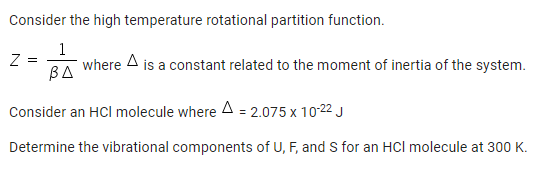 Solved Consider the high temperature rotational partition | Chegg.com