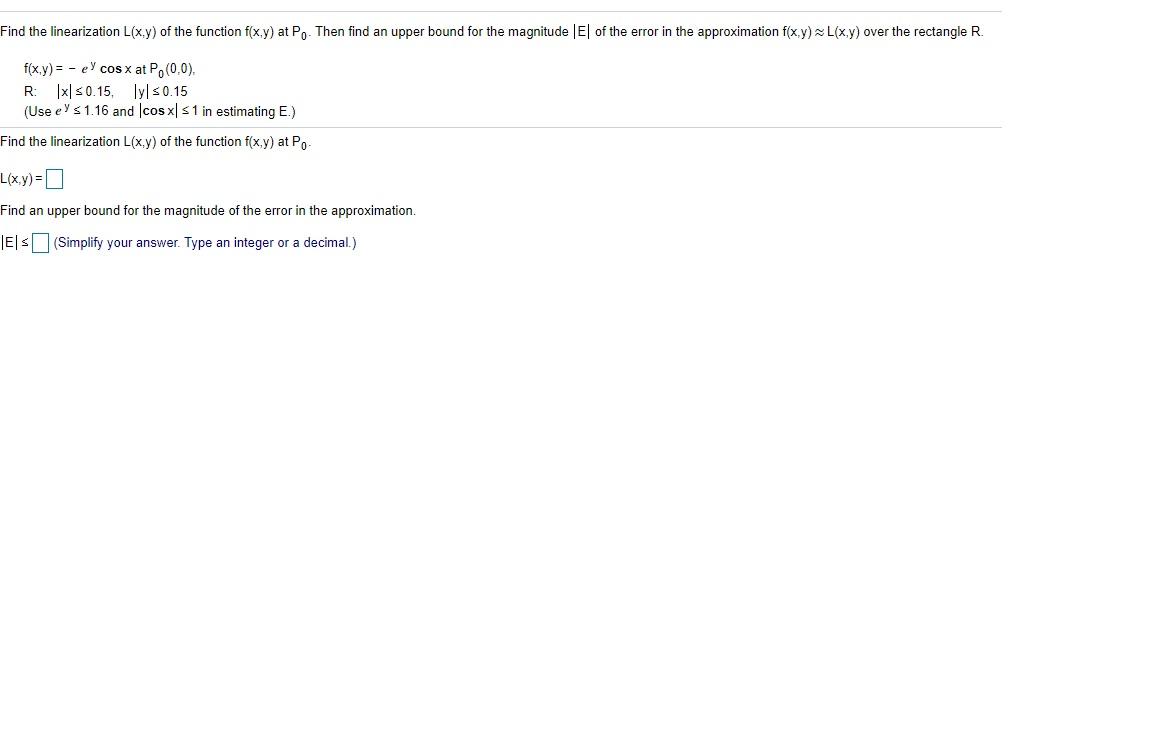 Solved Find The Linearization L X Y Of The Function