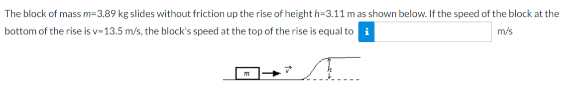 Solved The block of mass m=3.89kg ﻿slides without friction | Chegg.com