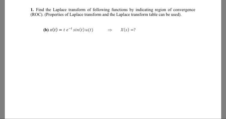 Solved 1. Find the Laplace transform of following functions | Chegg.com