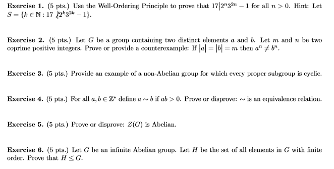 Solved Exercise 1. (5 pts. Use the well-Ordering Principle | Chegg.com Solved Exercise 1. (5 pts. Use the well-Ordering Principle | Chegg.com