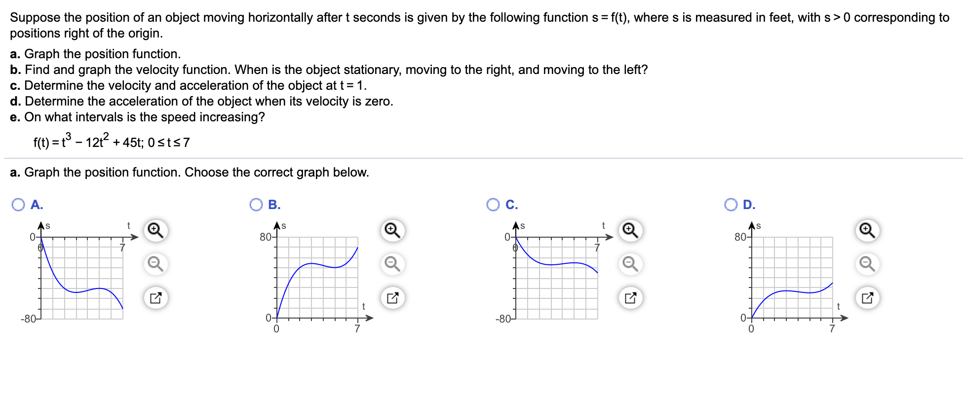 Solved Suppose The Position Of An Object Moving Horizontally