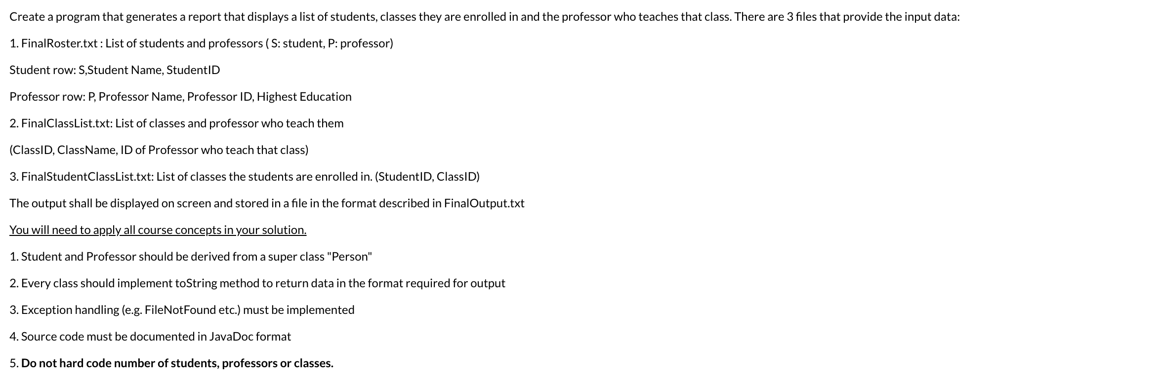 Solved Read instructions carefully! Solve using Java. Must | Chegg.com