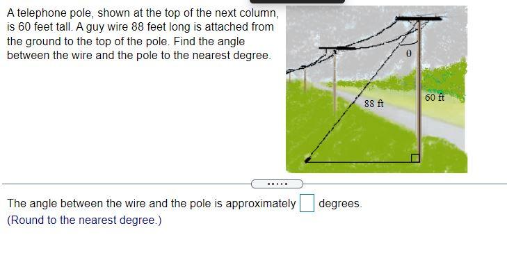 Solved A telephone pole, shown at the top of the next | Chegg.com