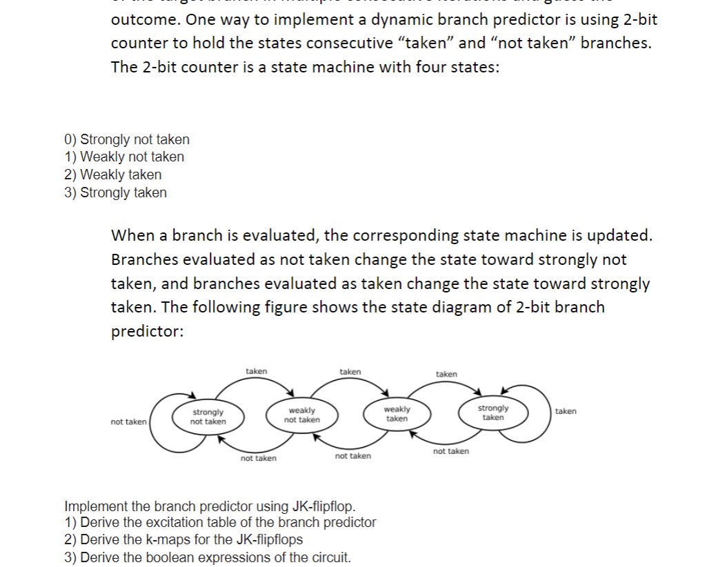 Solved outcome. One way to implement a dynamic branch | Chegg.com