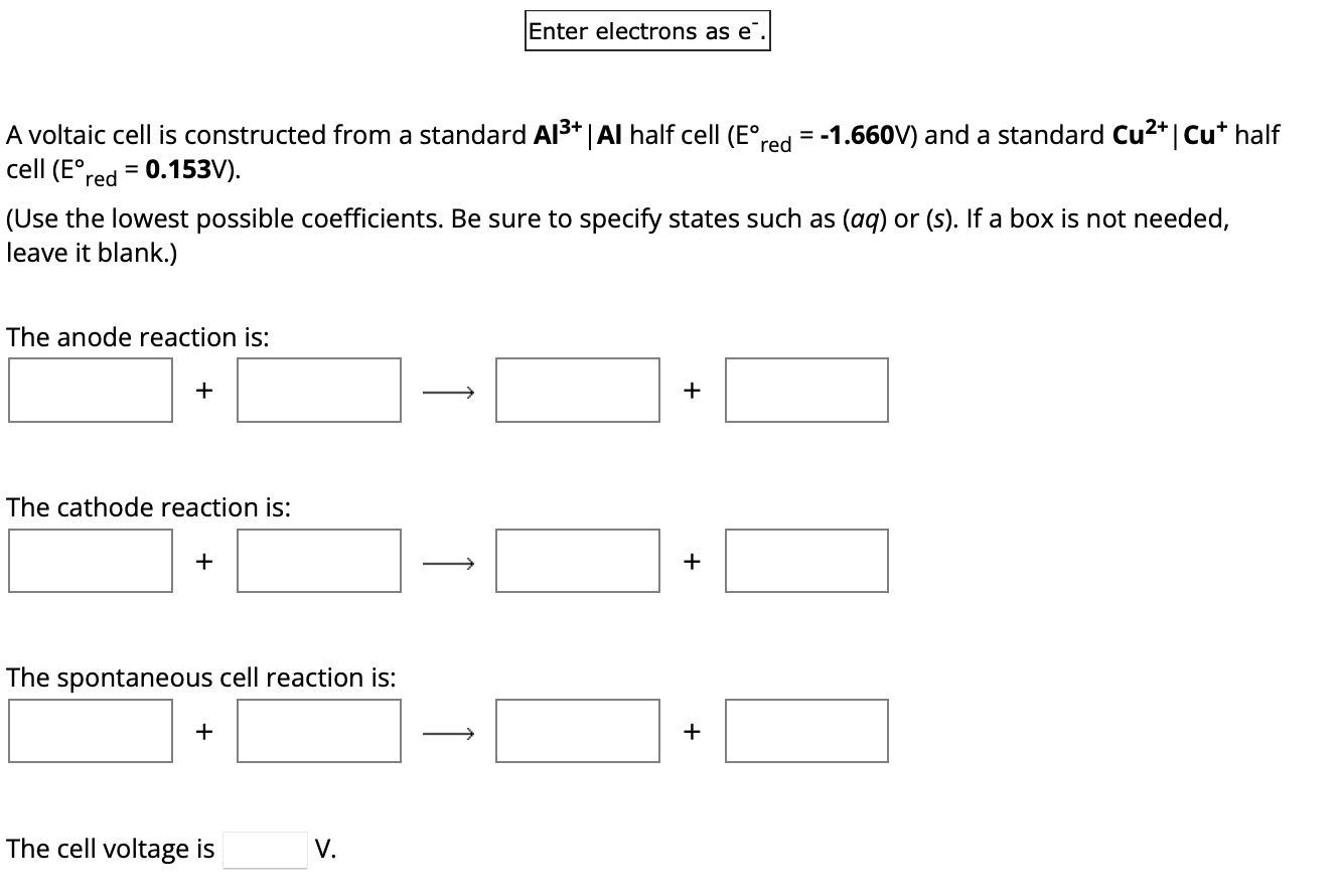 Solved A voltaic cell is ﻿constructed from a standard | Chegg.com