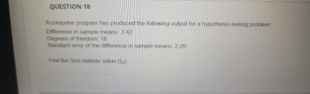 Solved A computer program has produced the following output | Chegg.com