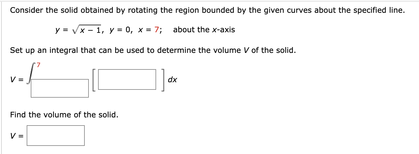 Solved Consider the solid obtained by rotating the region | Chegg.com