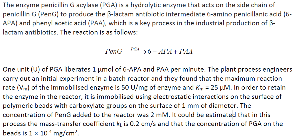The enzyme penicillin G acylase (PGA) is a hydrolytic | Chegg.com