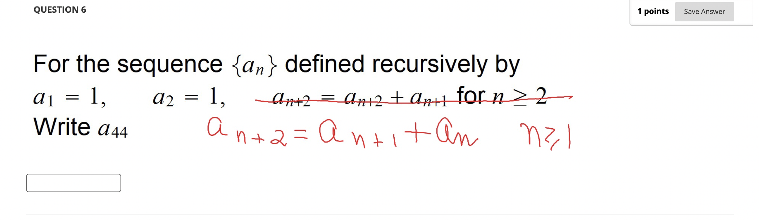 Solved For the sequence \\( \\left\\{a_{n}\\right\\} \\) | Chegg.com