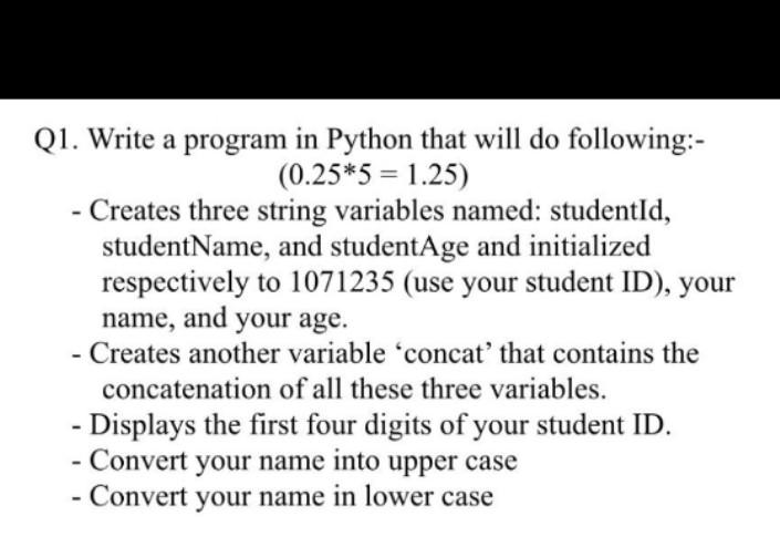 Solved Plz solve the following code in PYTHON, I wil report | Chegg.com
