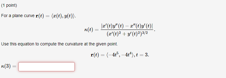 Solved For a plane curve | Chegg.com