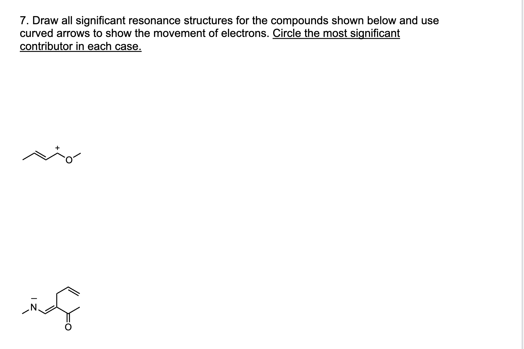 Solved Draw All Significant Resonance Structures For The