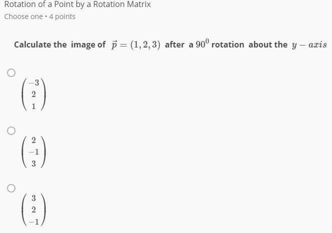 Solved Scaling Matrix Choose one. 4 points Write the scaling | Chegg.com