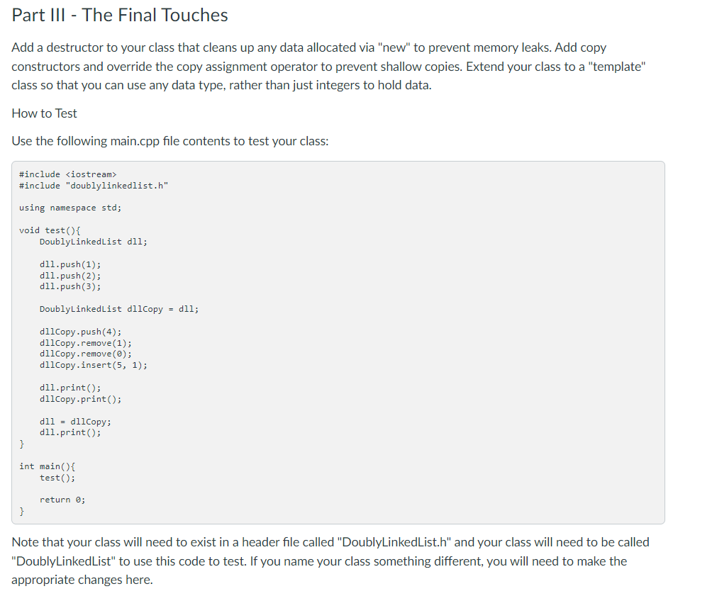 Solved Description Part 1 - The Essentials - You will create | Chegg.com