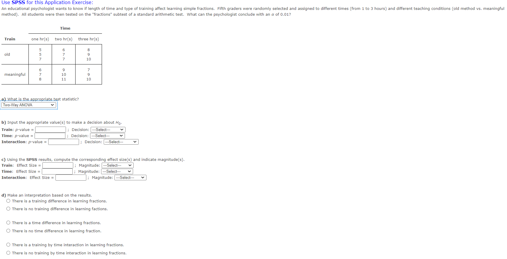 Solved Use SPSS for this Application Exercise: An | Chegg.com