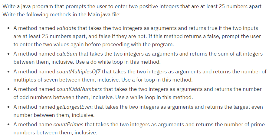 Solved Write a java program that prompts the user to enter | Chegg.com