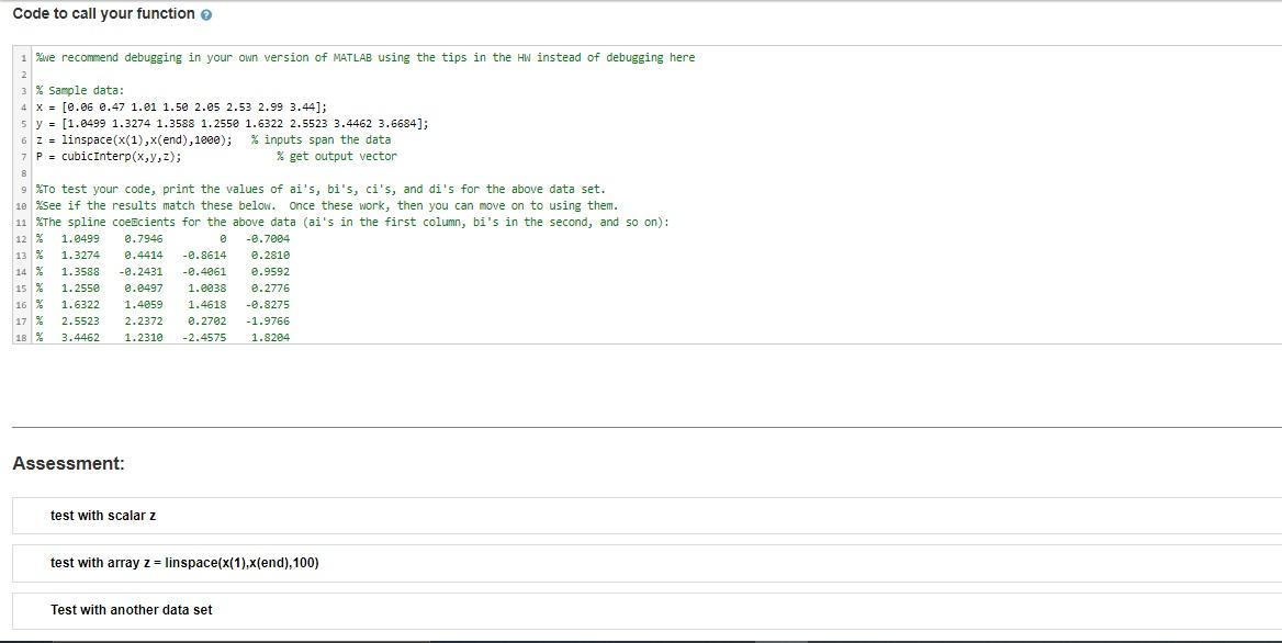 Cubic Spline Interpolation 1 solution submitted (max: | Chegg.com
