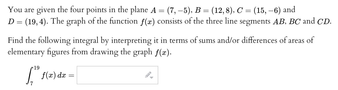 Solved You are given the four points in the plane | Chegg.com